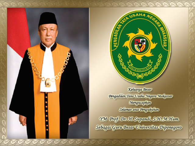 Ucapan Selamat Kepada YM Prof. Dr. H. Supandi, S.H., M.Hum. Atas ...